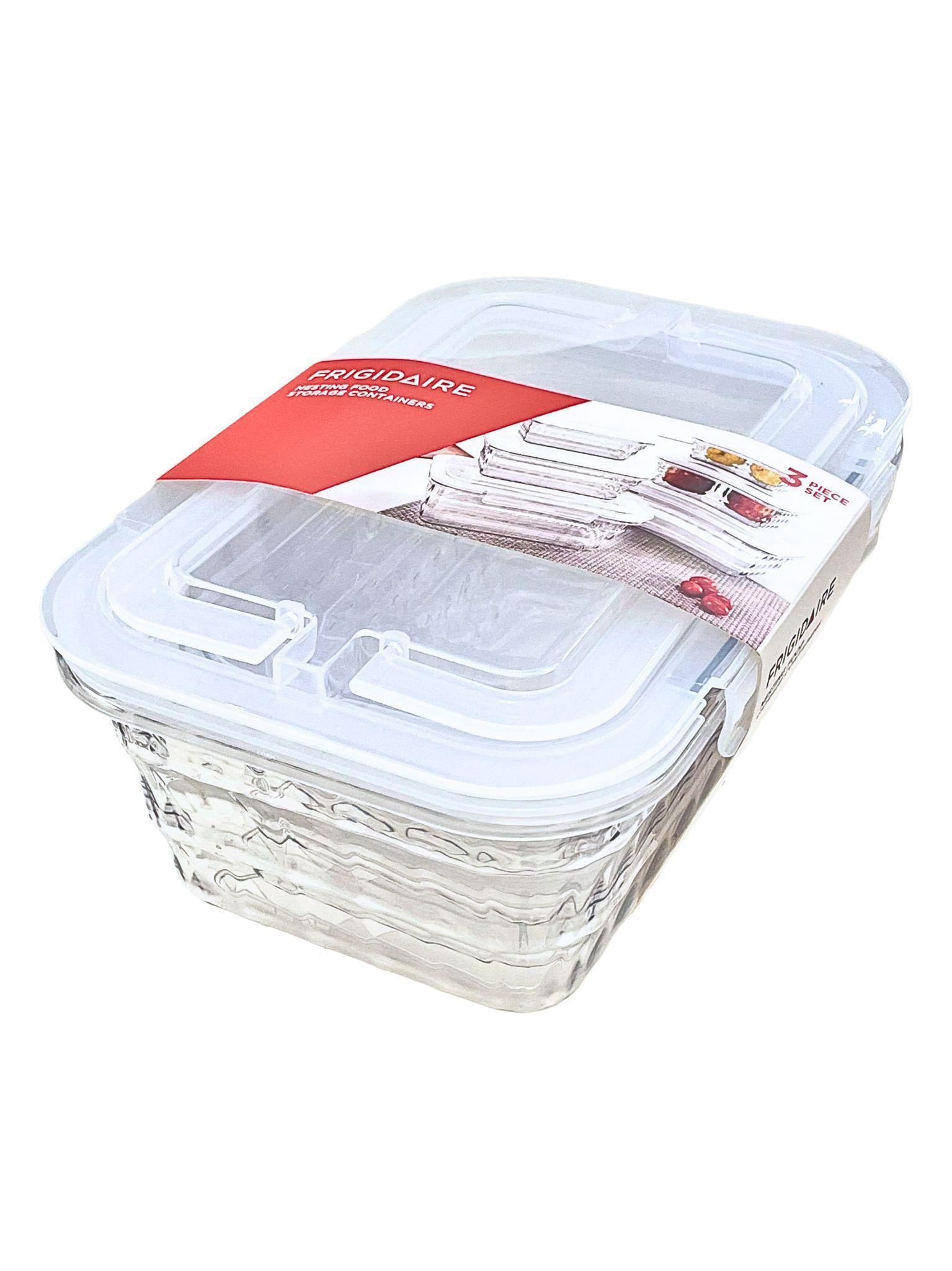 Frigidaire 3PC Nested Storage Containers with Lids and Built-in Handle ...