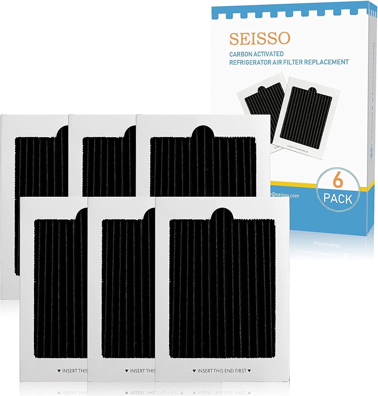 Frigidaire Air Filter Replacement Refrigerator Pure Air, 6 Packs Activated Carbon 6.5 in DEWEL ...