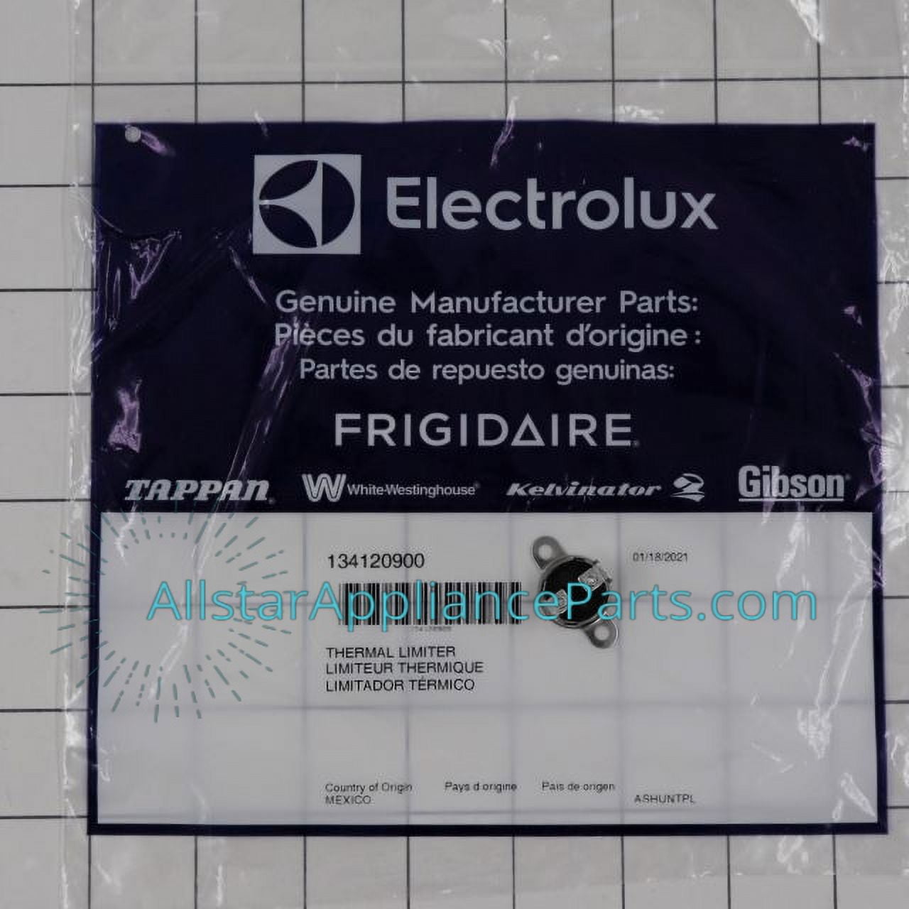 Frigidaire Dryer Thermal Fuse 134120900 - Walmart.com