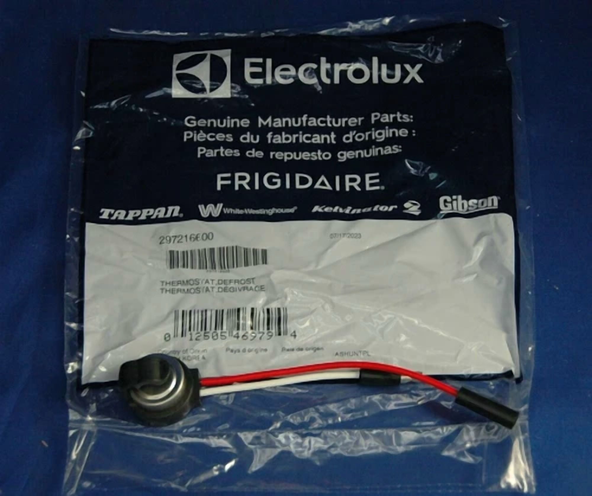 Frigidaire/Electrolux Refrigerator/Freezer Defrost Thermostat 297216600 ...