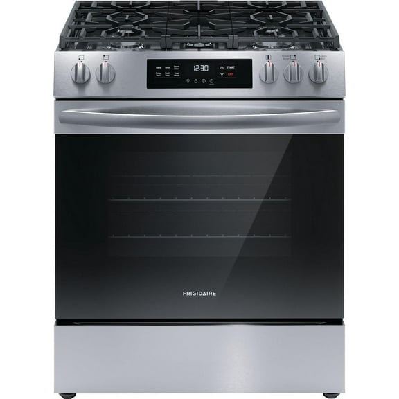 "Whirlpool WFG505M0MS 30"" Stainless Steel Gas Stove with 5.1 cu ft ...