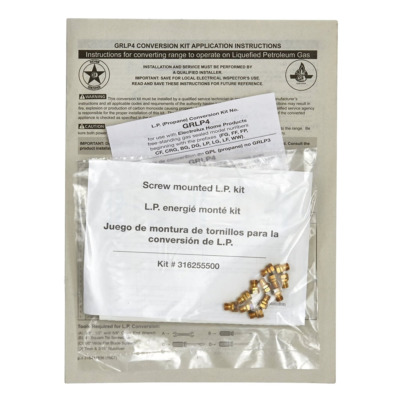 Frigidaire Lp Conversion Kit Part # GRLP4 - Walmart.com