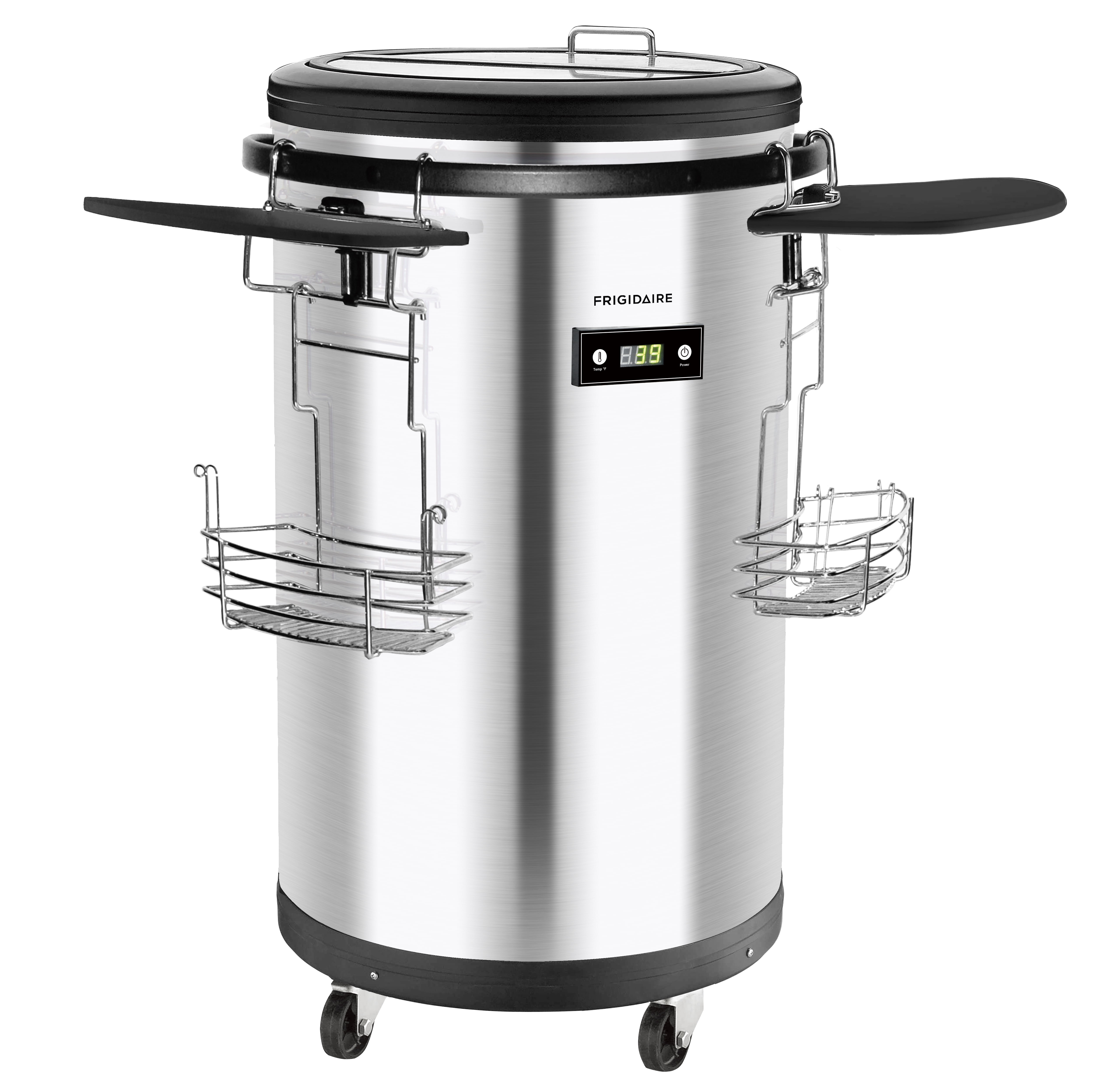 Frigidaire Outdoor Beverage Fridge, Portable Wine Cooler, Stainless ...