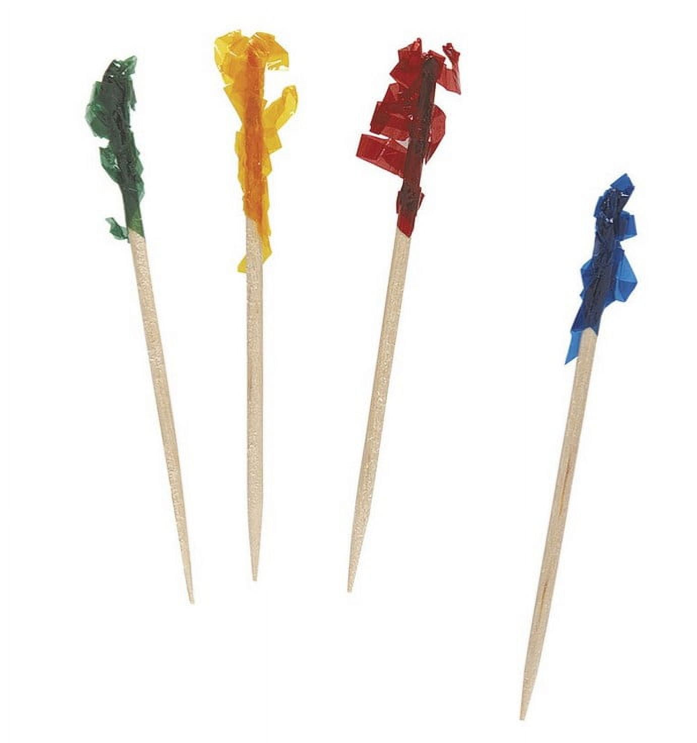 Frill Wooden Picks Box 100 Ct Sandwich Fruit Dessert 2.5" Multicolor ...