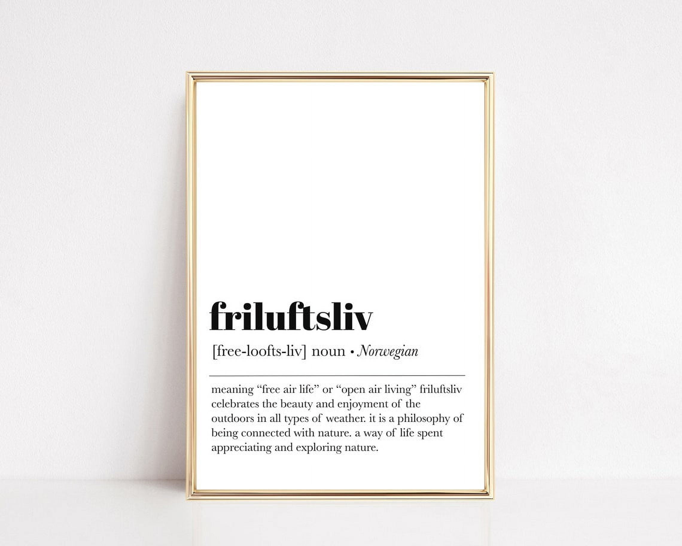 Friluftsliv Definition Printable Norwegian Art Print Inspirational Art ...