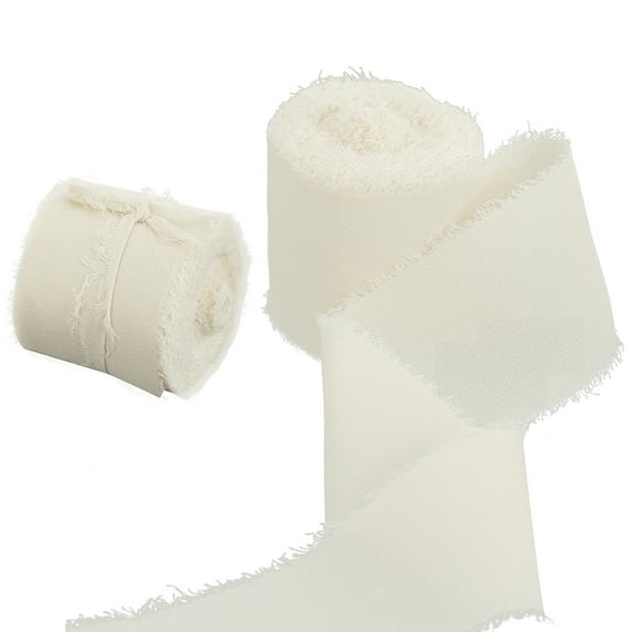 Fringe Chiffon Ribbon Handmade Frayed Edges Ribbon 1.5 Inch x 5 Yard ...