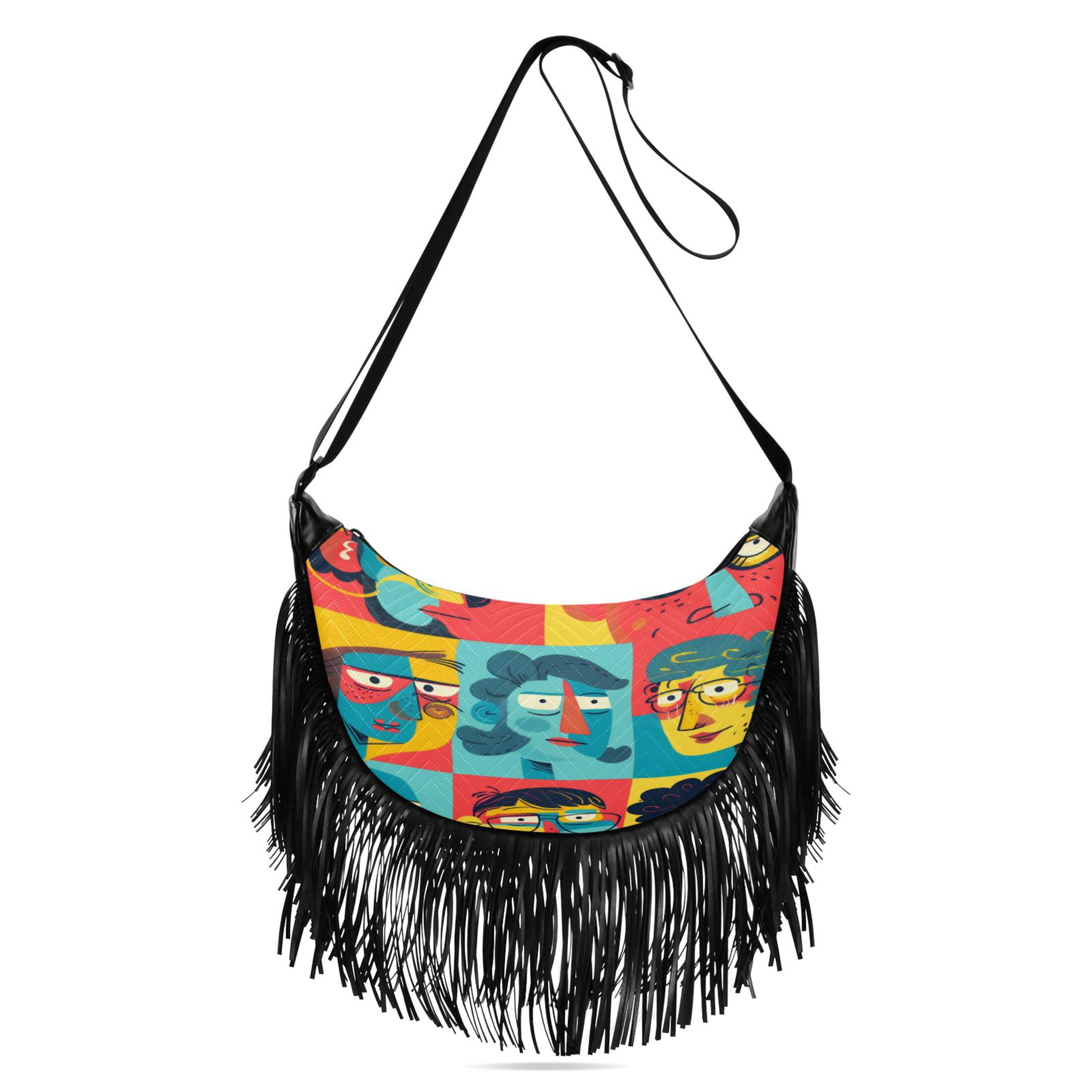 Fringe Crossbody Bag Women's Crossbody Handbags 13.39x6.69x3.62Inch ...