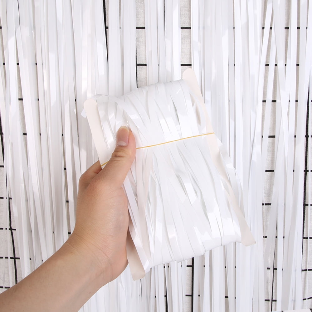 Fringe Curtain - 2 Packs 3.28ftx6.56ft Macarons Curtain Backdrop for ...