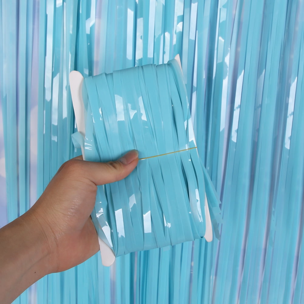 Fringe Curtain - 2 Packs 3.28ftx6.56ft Macarons Curtain Backdrop for ...
