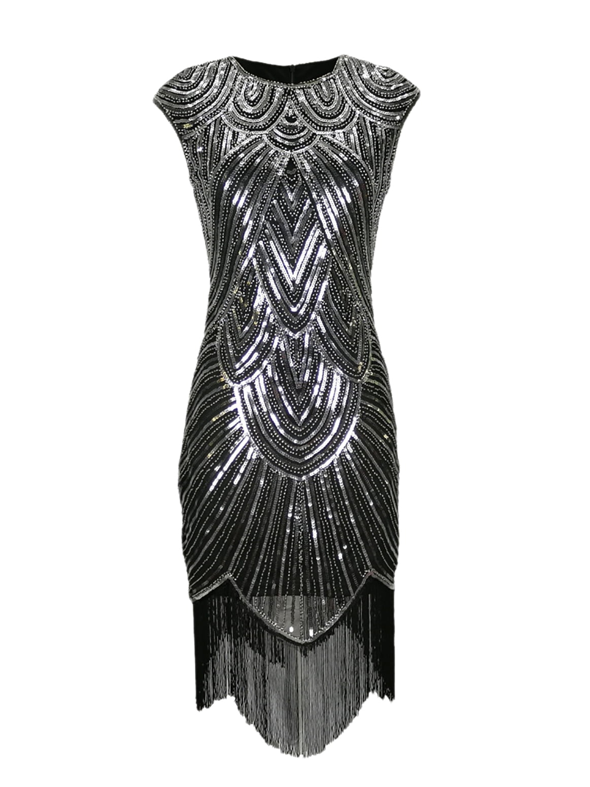 Fringe Deco Long Vintage 20s Themed Party Bridesmaid Dress Outfits ...