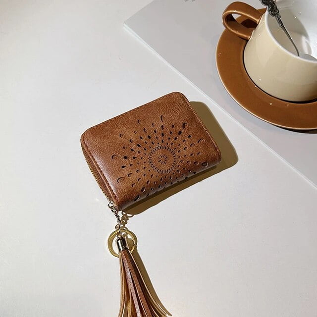 Fringe Decorative Women‘s Card Bag 2023 New PU Hollow Design Wallet ...
