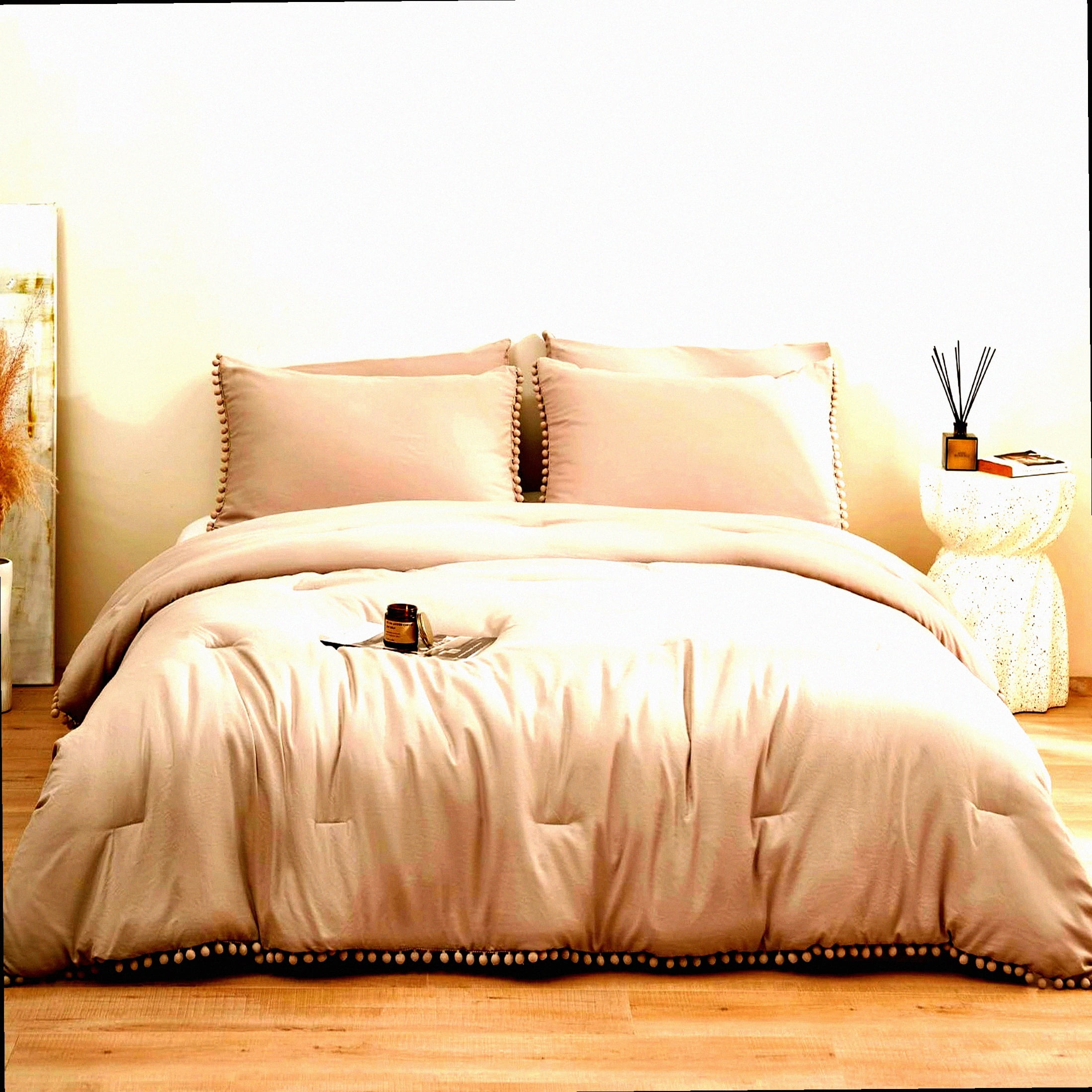 Fringe Pom Pom Cottagecore Comforter Set - Walmart.com
