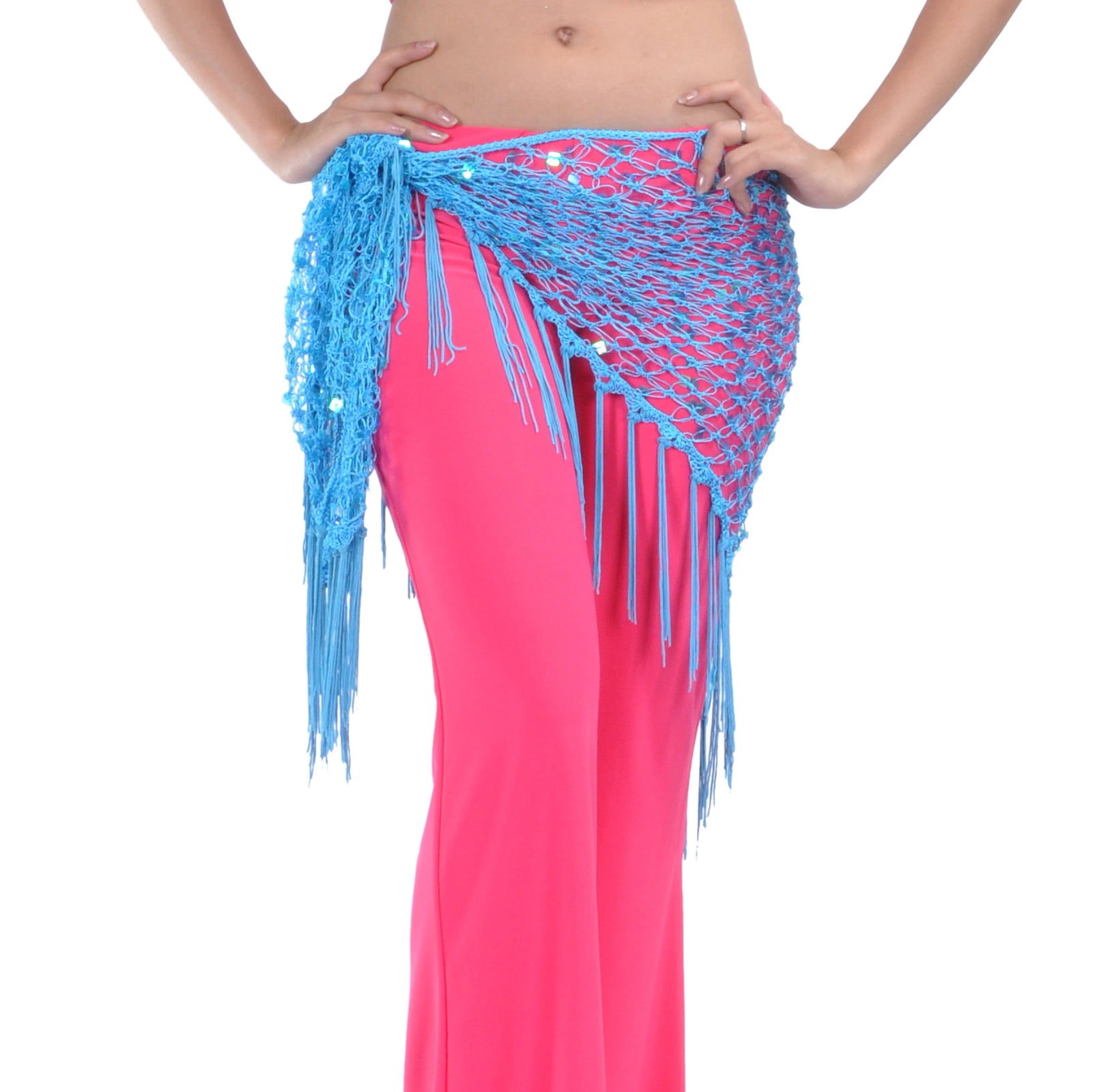 Fringe Sequin Tassel Decorated Crochet Spanish Tribal Style Belly Dance ...