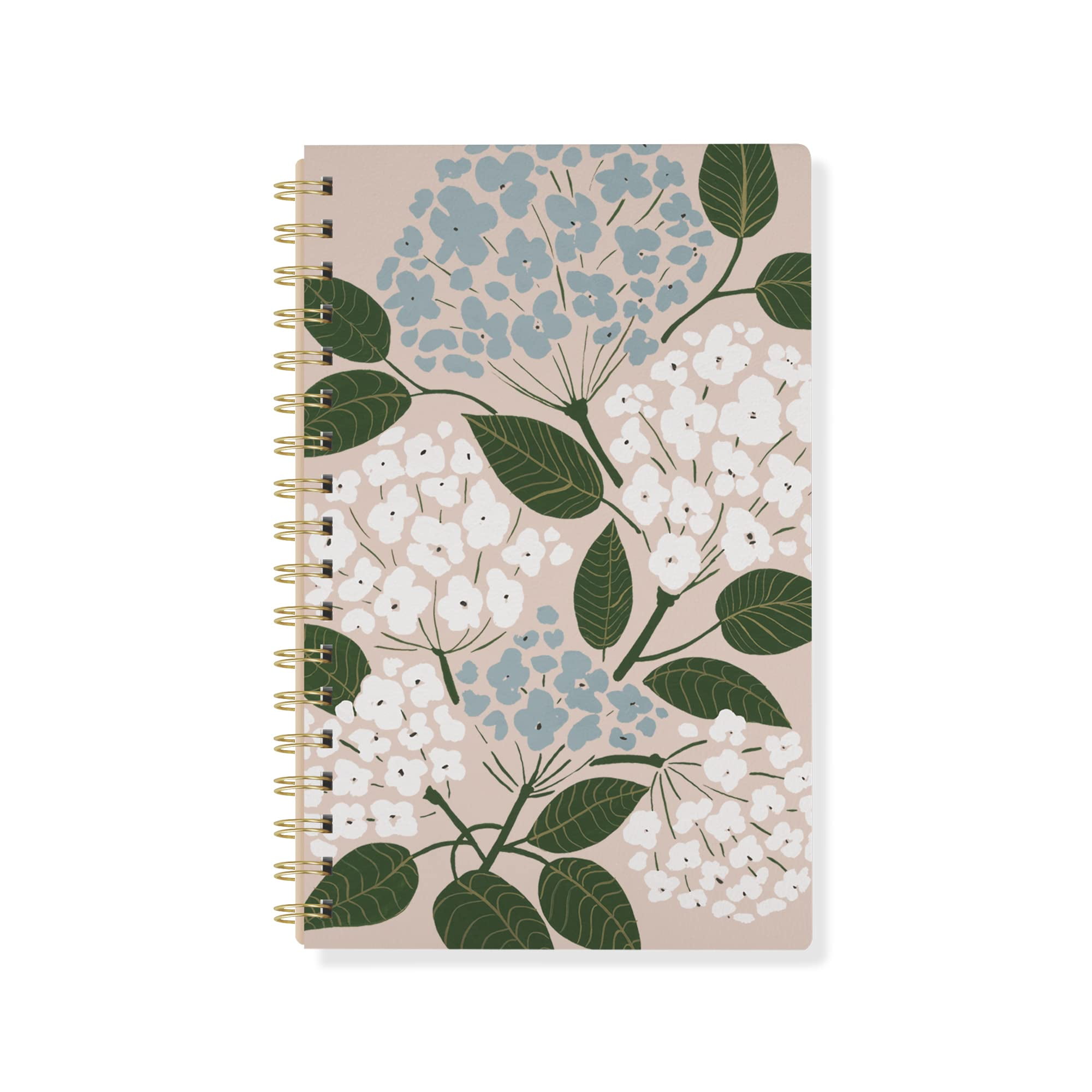 Fringe Studio Hydrangeas Faux Leather Cover Spiral Journal, 6" x 9.5 ...