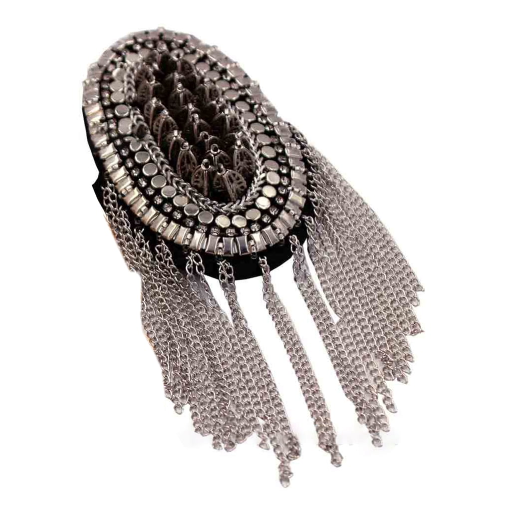 Fringed Shoulder Pads Punk Shoulder Badge Stage Costume Tassels ...