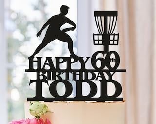 Frisbee Birthday Cake Topper, Frisbee Cake Topper, Mini Golf Cake ...