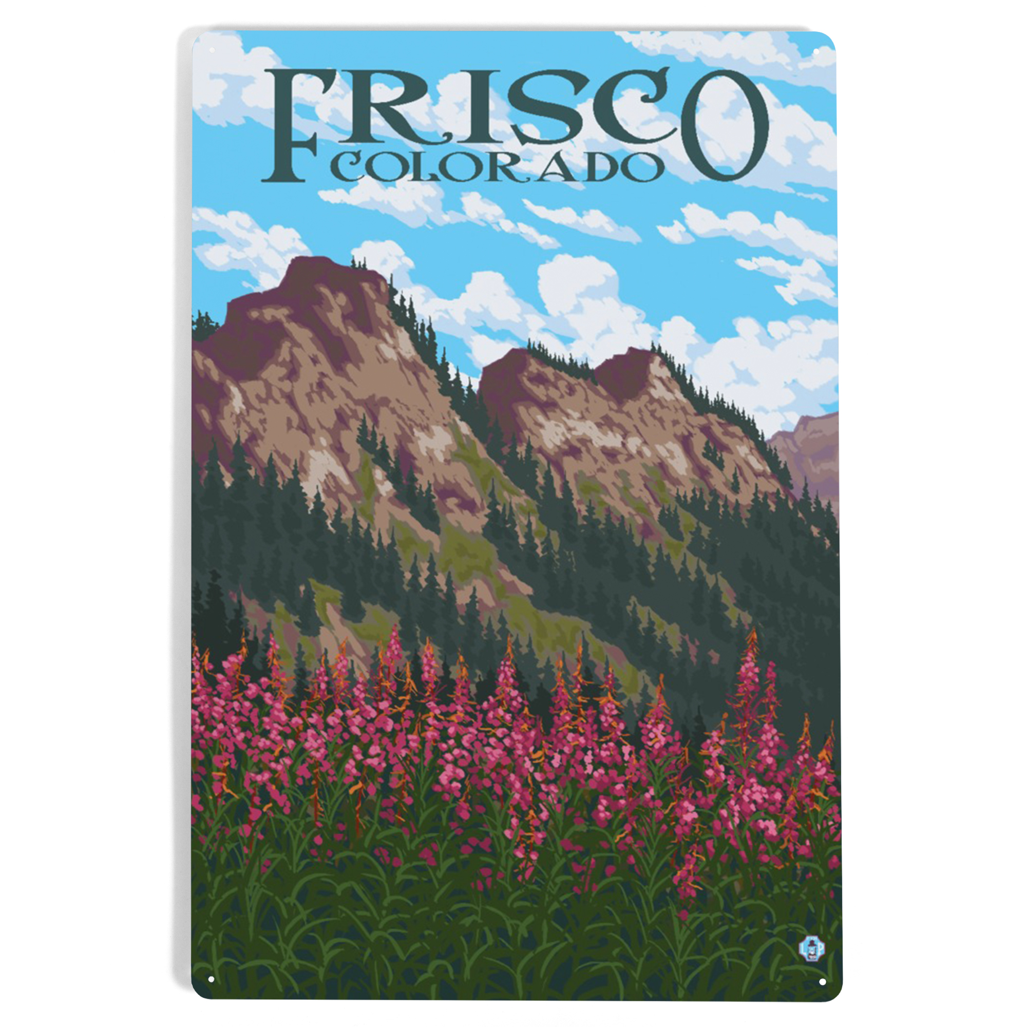 Frisco, Colorado, Fireweed and Mountains (12x18 Aluminum Art, Indoor ...