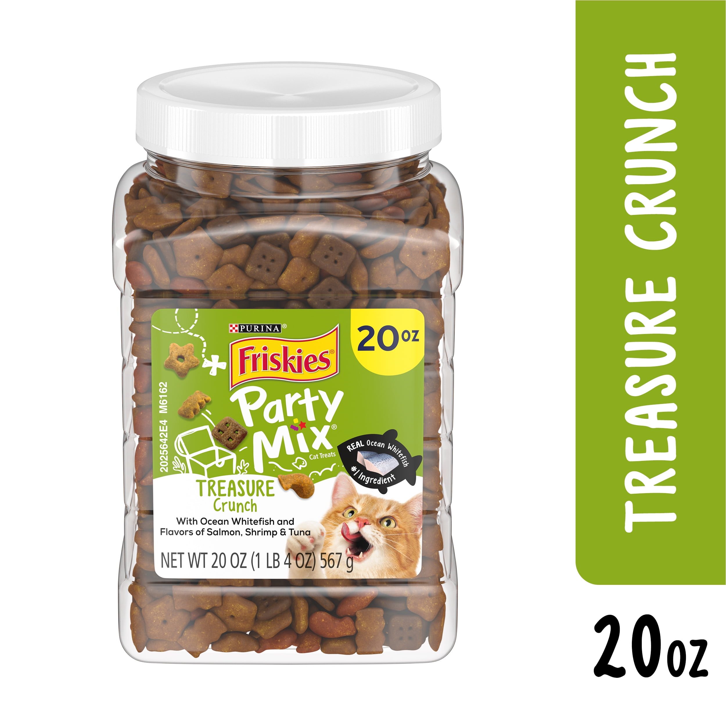 Friskies Cat Treats, Party Mix Treasure Crunch, 20 oz. Canister ...