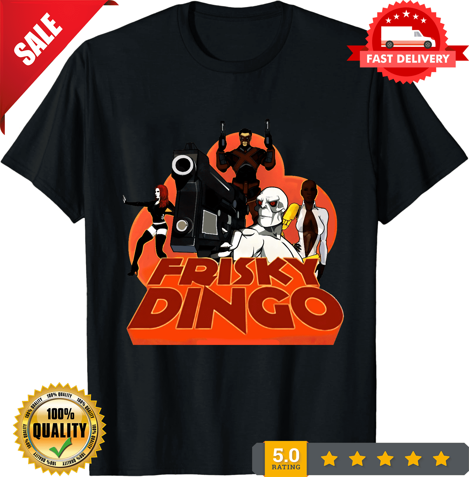 Frisky Dingo Adult Swim Cartoon T Shirt, LIMITED EDITION-TH73893 ...