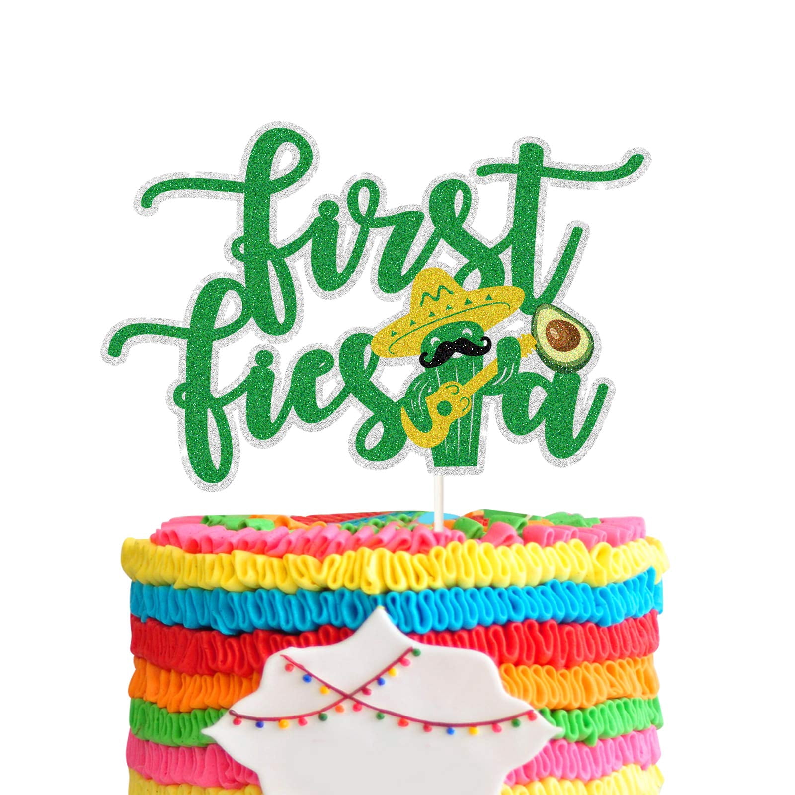 Frist Fiesta Cake Topper, First Birthday RST1 Party Decor, One Year Old ...