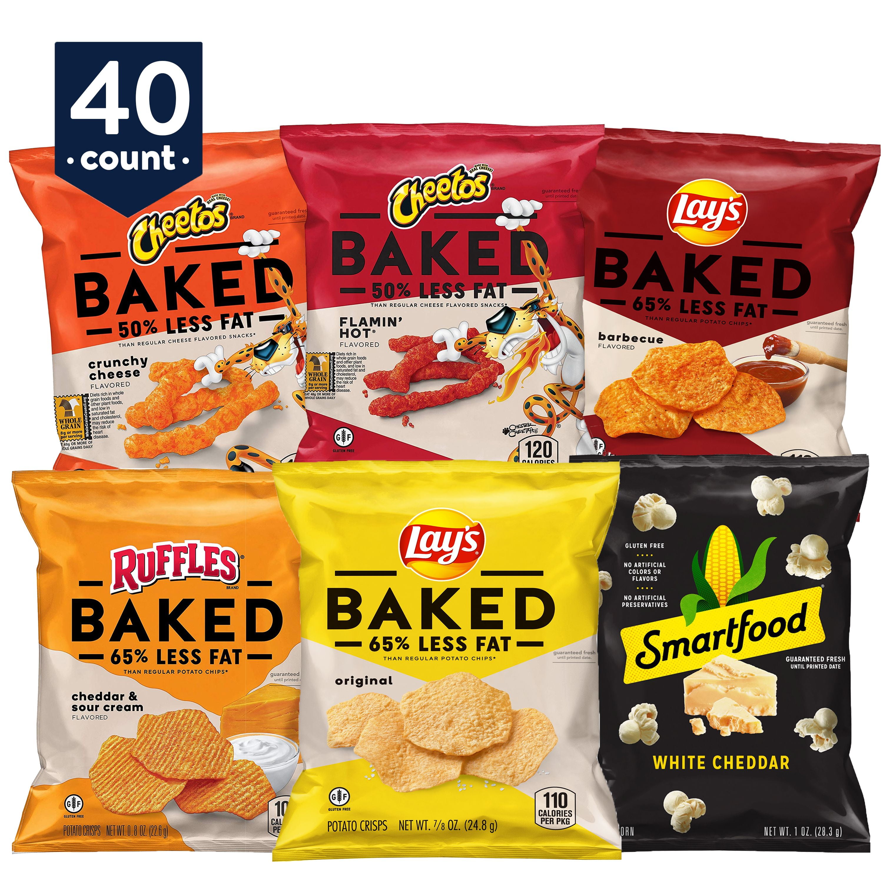 Frito-Lay Variety Chips Pack, Snack Size Favorites, 1 oz Bags, 40 Count ...