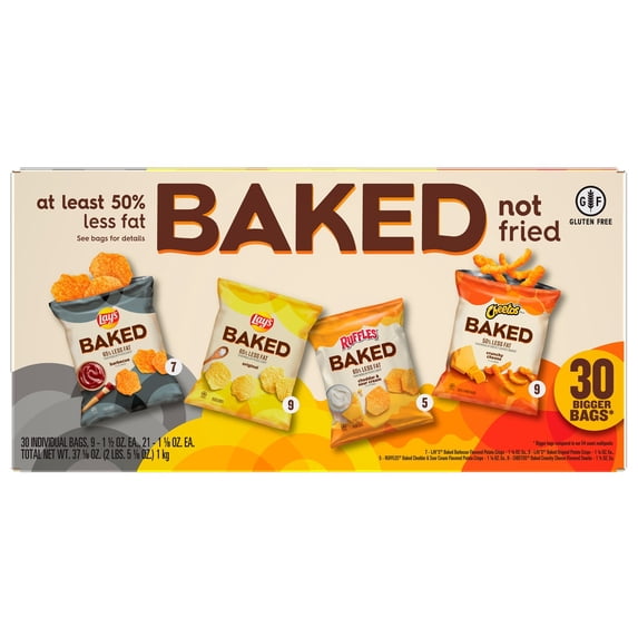Frito Lay Snacks Baked Variety Pack 37 1/8 Oz, 30 Count - Walmart.com