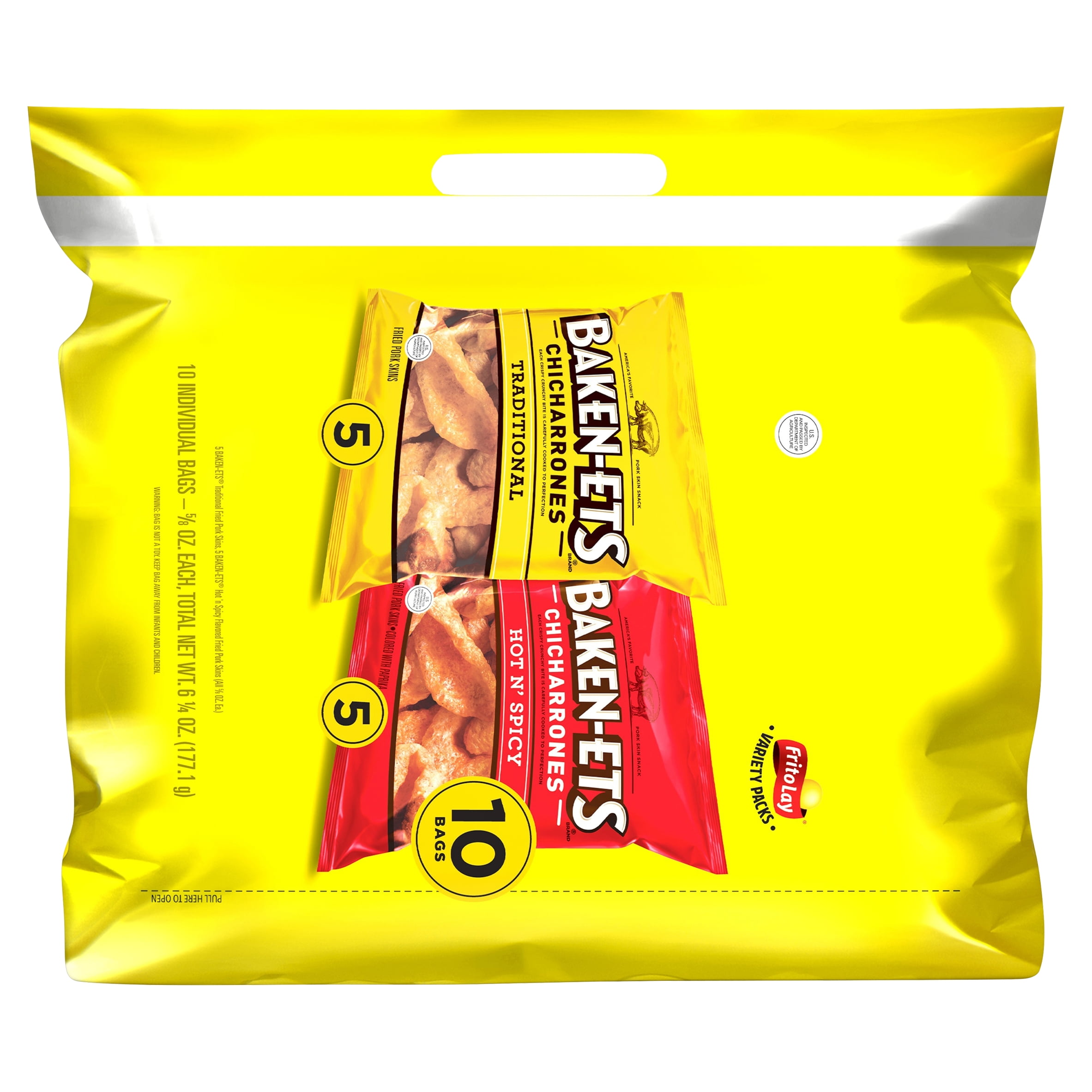 Frito Lay Baken-Ets Chicharrones Fried Pork Skins Snack Variety Packs ...