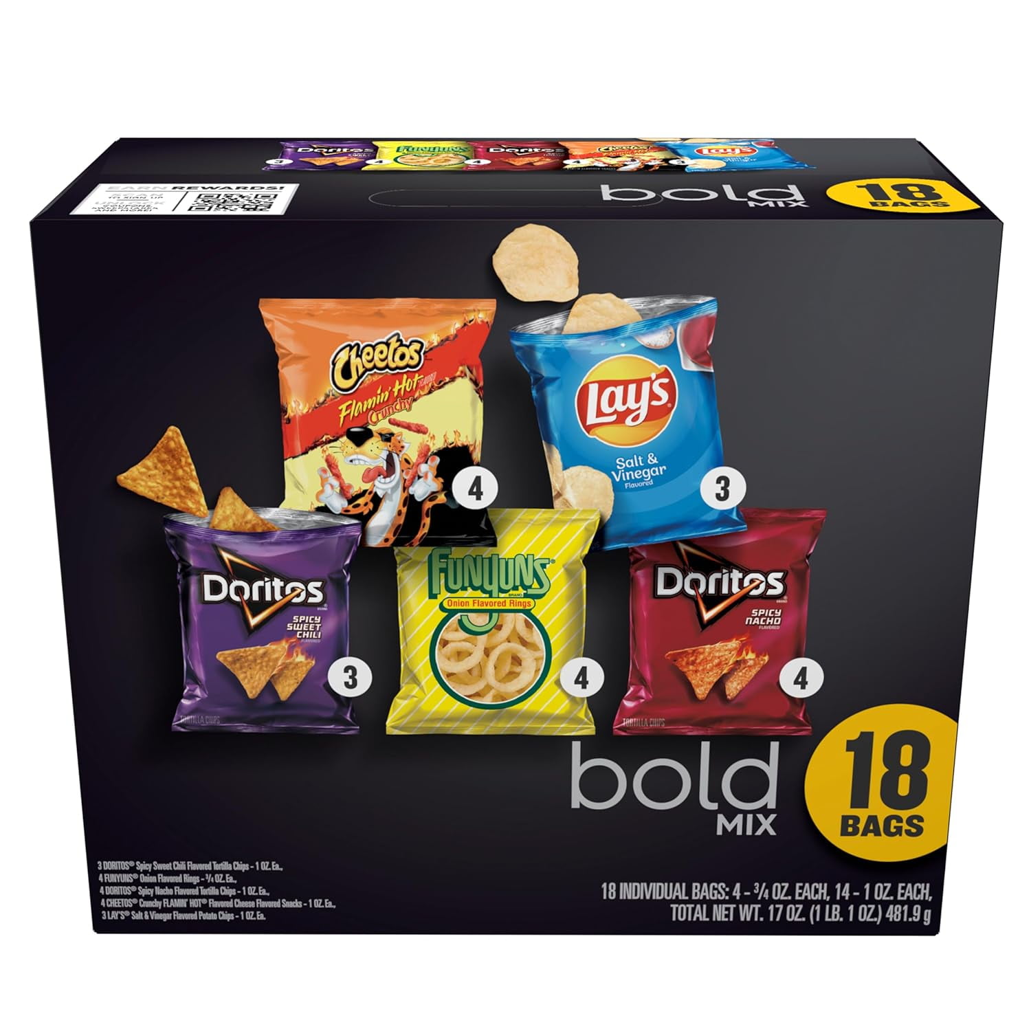 Frito-Lay Bold Mix Variety Pack Box 18ct - Walmart.com