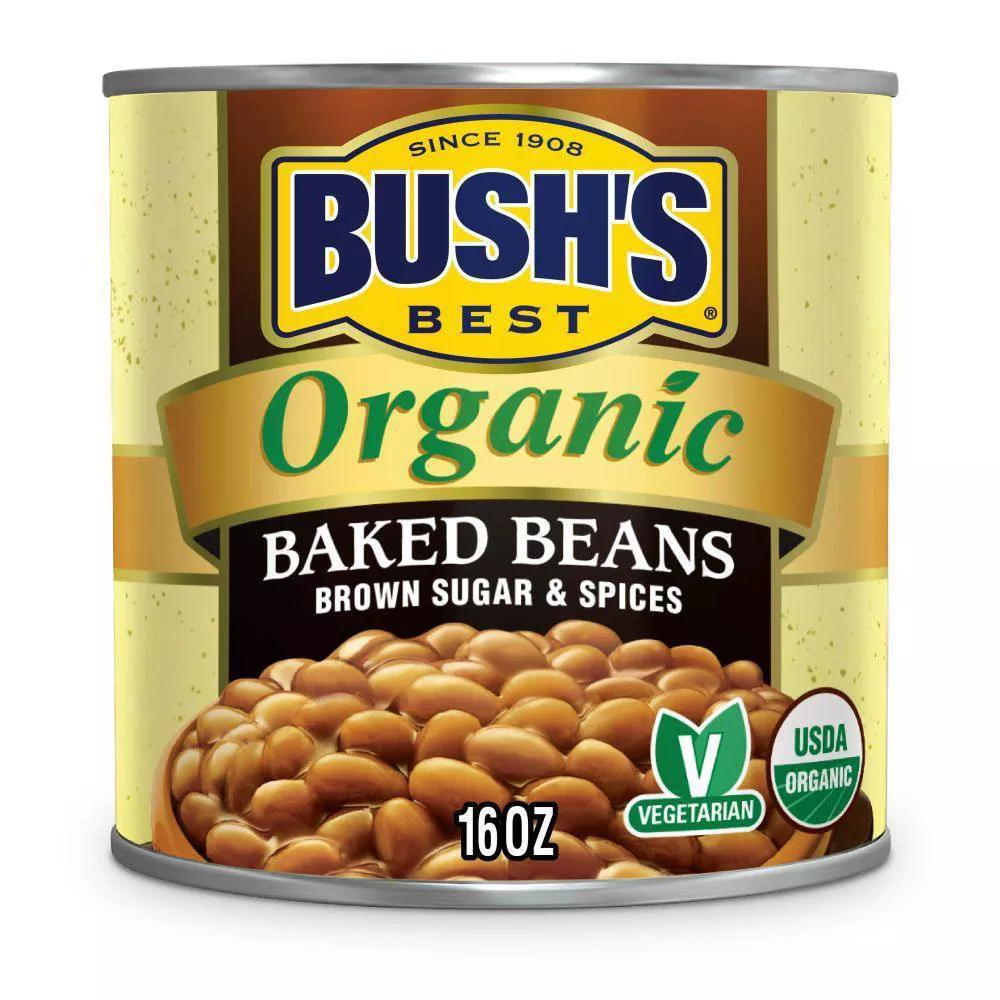 Bush's Best Organic Baked Beans, 16 Oz Can, Pack of 1 - Walmart.com