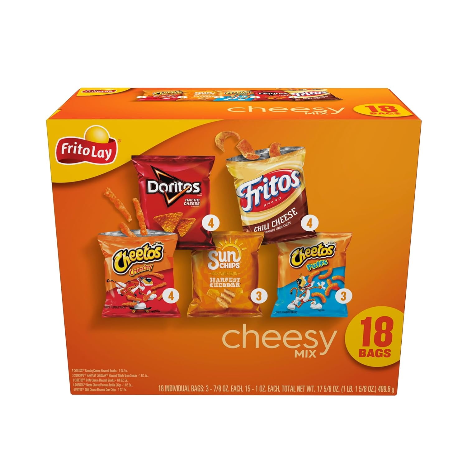 Frito-Lay Cheesy Mix Variety Box 18ct - Walmart.com