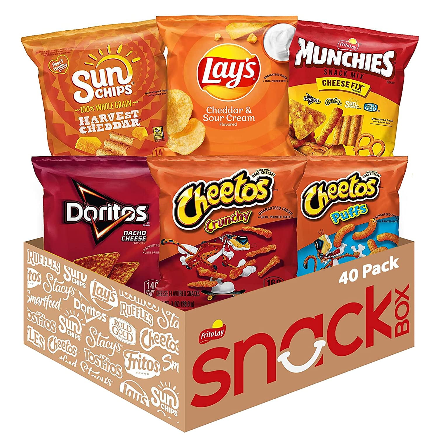 Frito-Lay Variety Pack, Cheesy Mix, SunChips, Doritos, Cheetos, Lay's ...