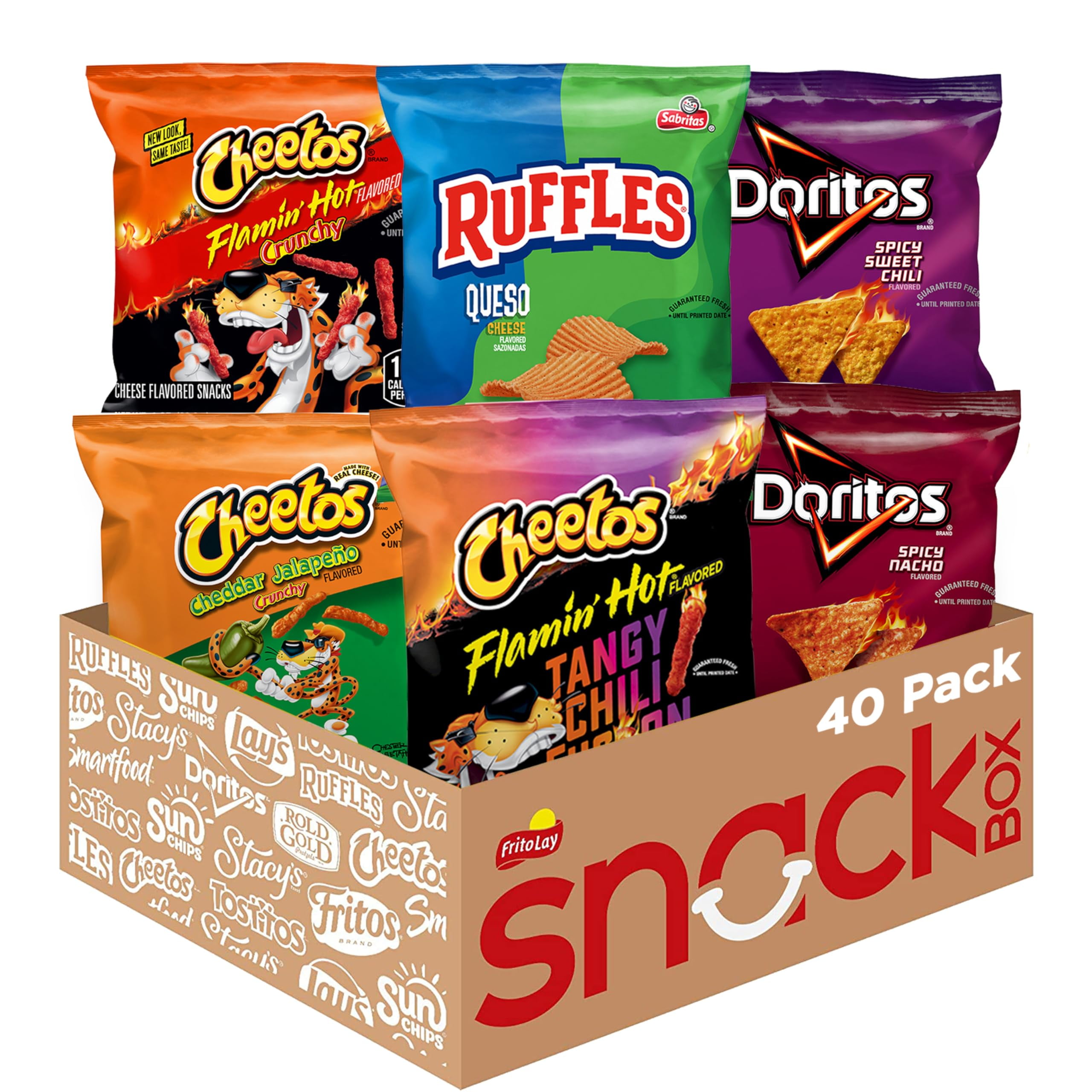 Frito Lay Cheesy Spicy Sweet Variety Pack, 1 Ounce (Pack of 40 ...