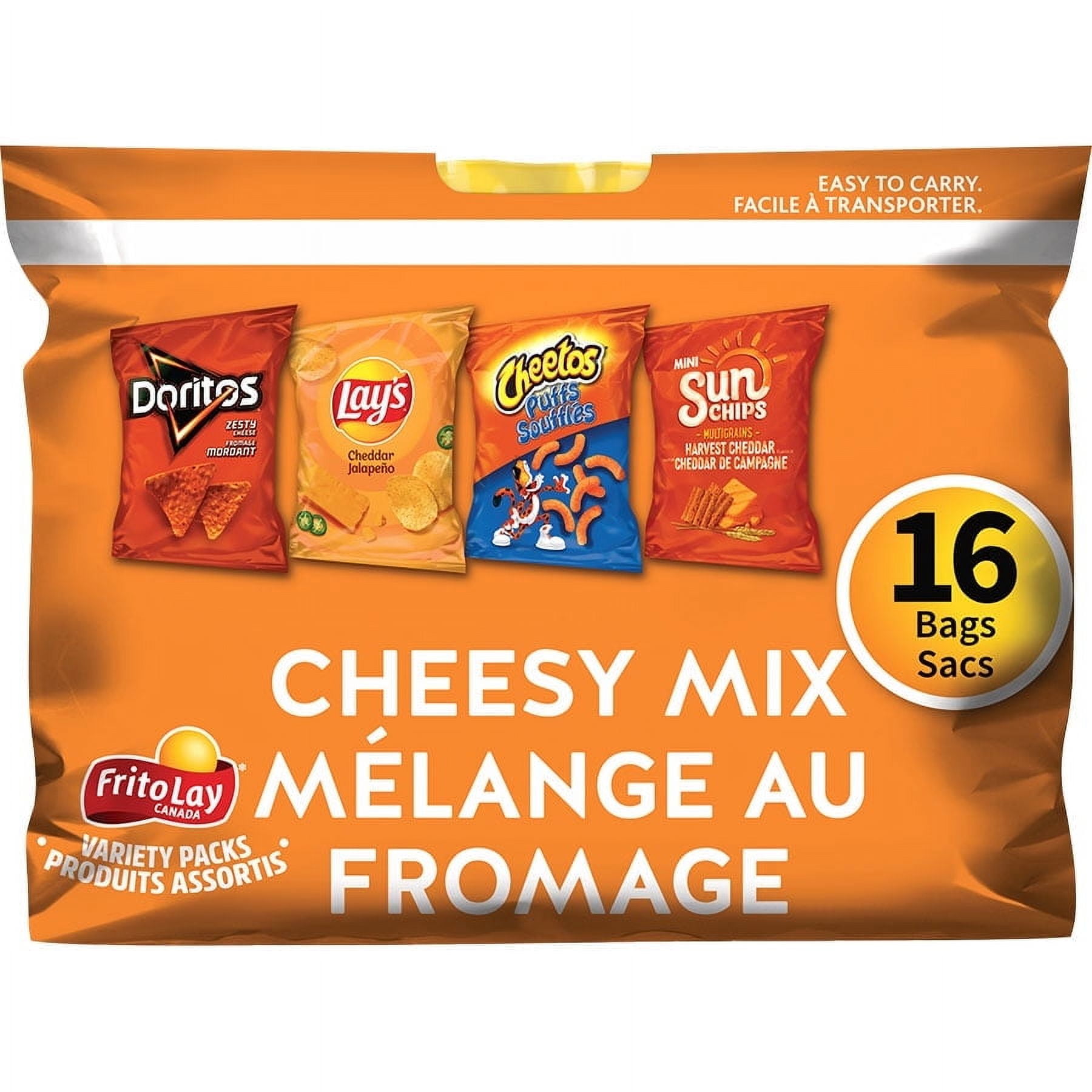 Frito-Lay Chips Variety Pack, Cheesy Mix, (Doritos Zesty Cheese, Lays ...