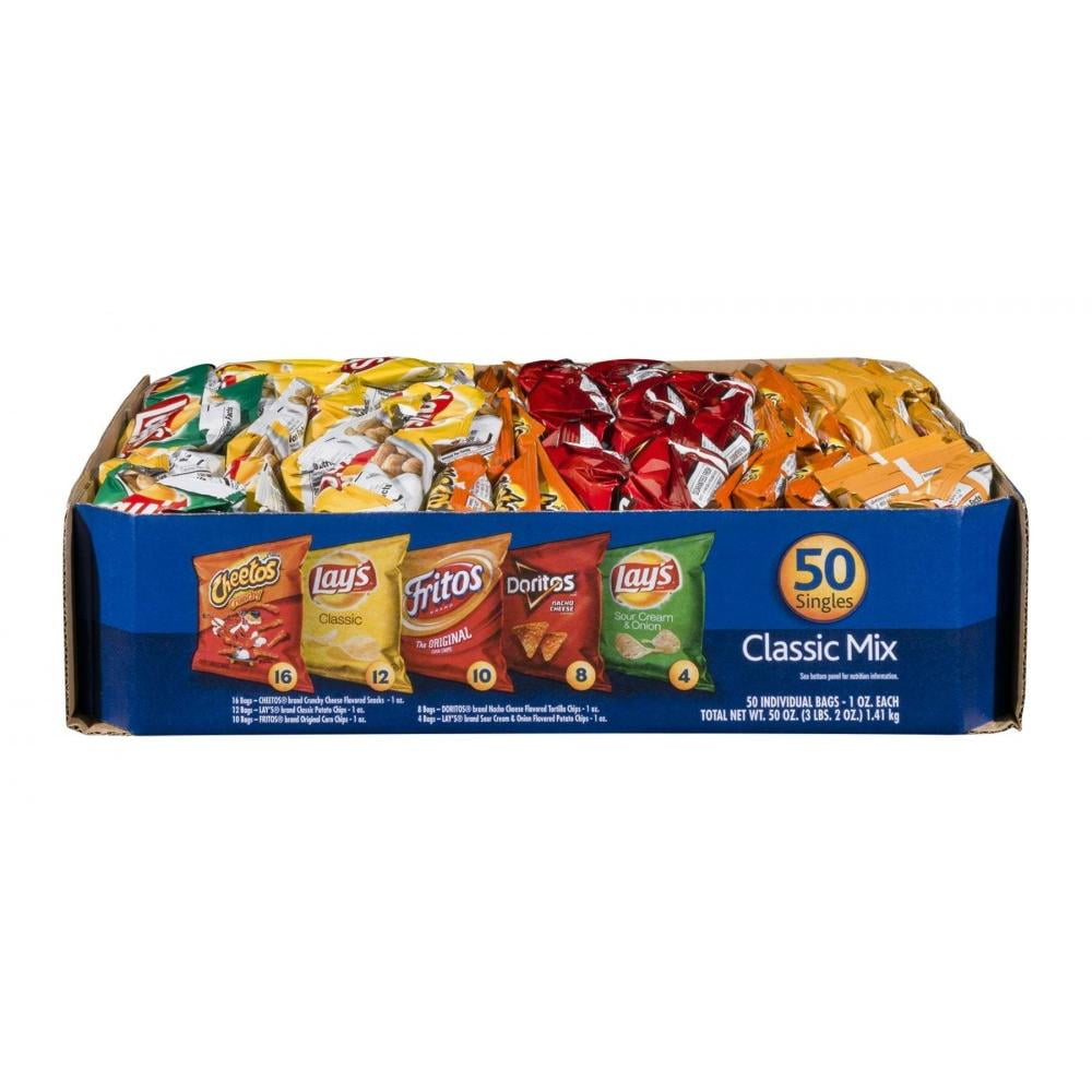 Frito-Lay Classic Mix Variety Pack, Assorted Flavor Snack Chips, 1 Oz ...