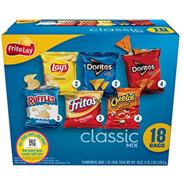 Frito-Lay Classic Mix Variety Pack, (18 Pack) (Assortment May Vary ...