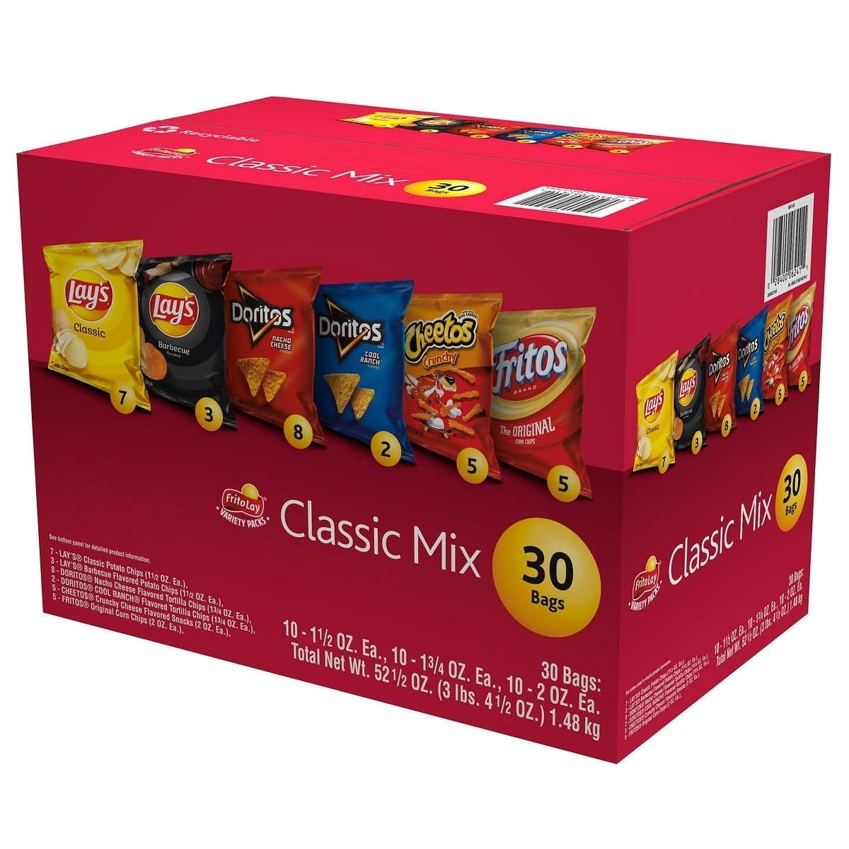 Frito Lay Classic Mix Variety Pack 30 Count - Walmart.com