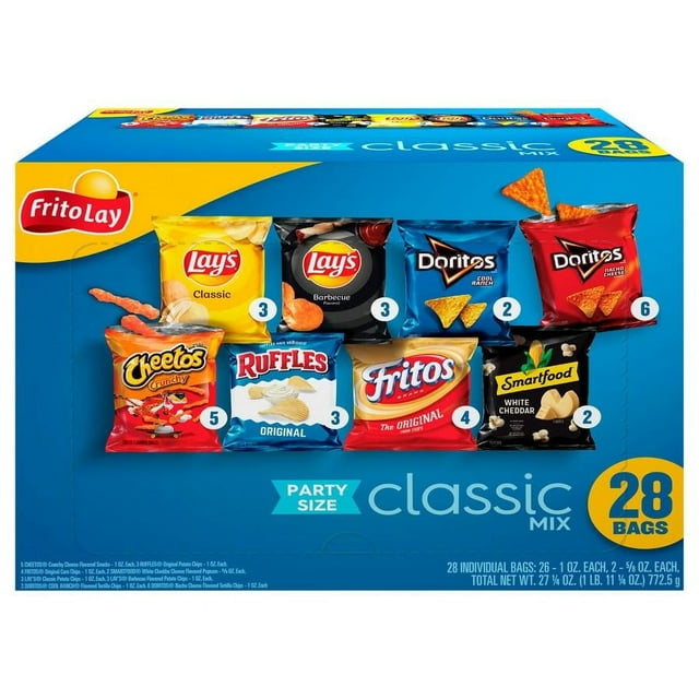Frito-Lay Classic Mix Variety Pack Cube 28Ct - Walmart.com