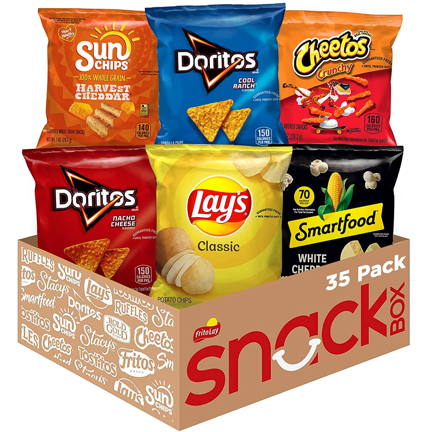 Frito-Lay Classic Mix Variety Pack Snack Chips, 35 Count Multipack ...