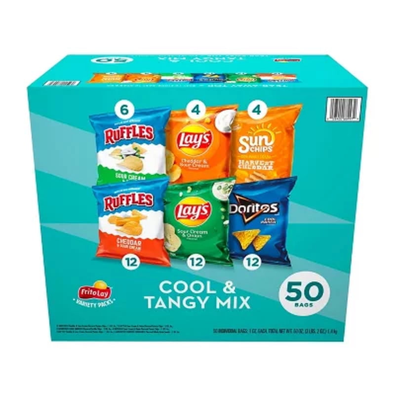 Frito-Lay Cool & Tangy Variety Pack Chips, 50 Pk. - Walmart.com