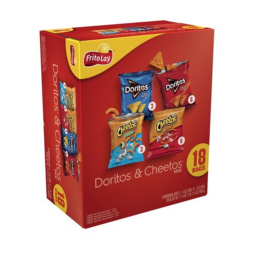 Frito Lay Doritos Cheetos Mix 18 Count 17.625 oz Package May Vary ...