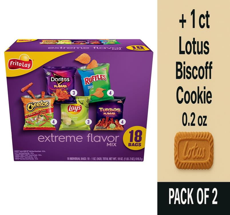 Frito Lay Doritos & Cheetos Mix Variety Pack Chips - 18 ct - Pack of 3 ...