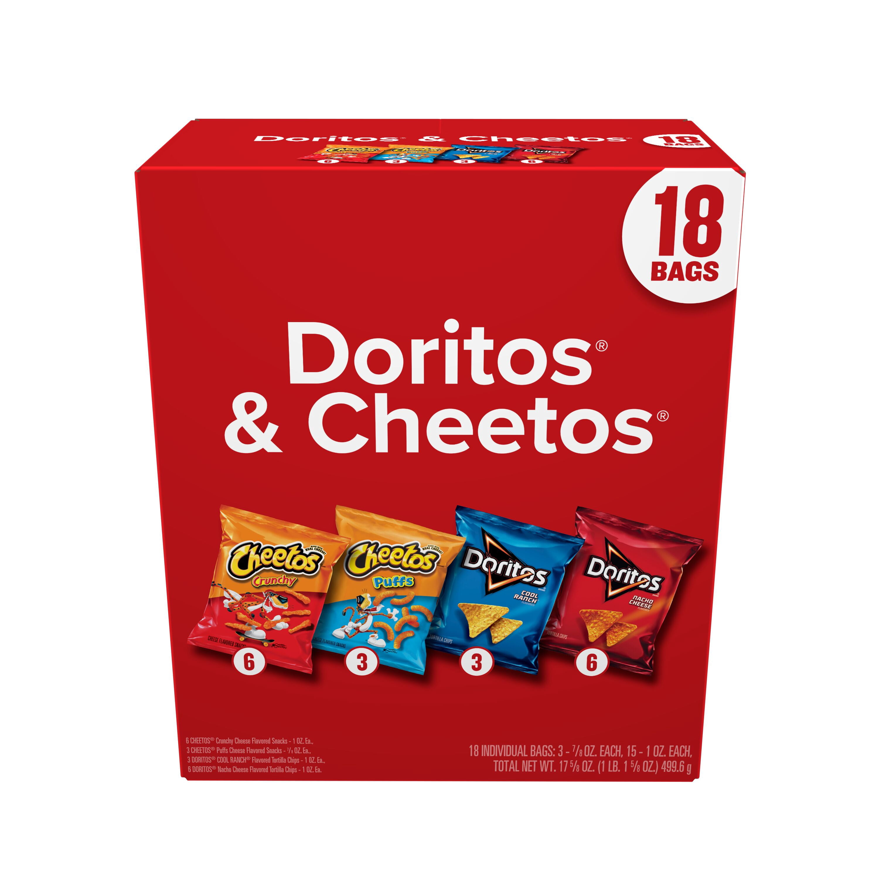 Frito-Lay Snack Chips Variety Pack 18 Count Multipack for On-the-Go ...