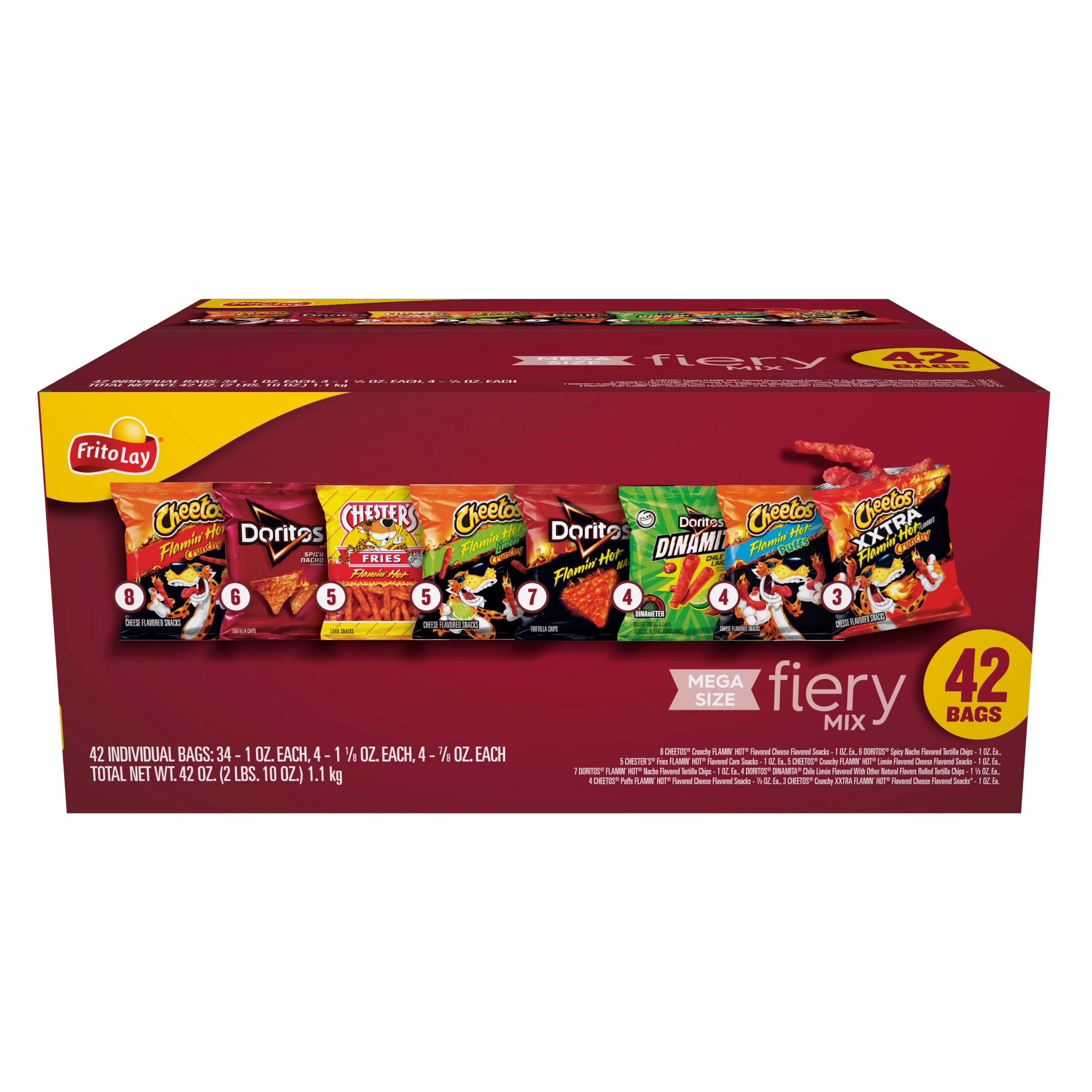 Brandclub Frito Lay Fiery Mix Variety Snacks 1 Oz Bags 42 Count