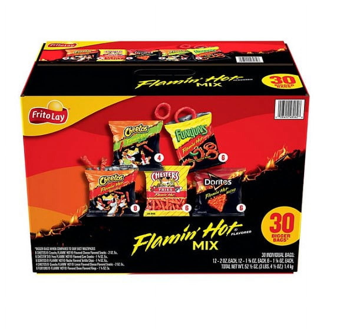 Frito-Lay Flamin' Hot Snacks, Variety Pack, 30 pk. - Walmart.com