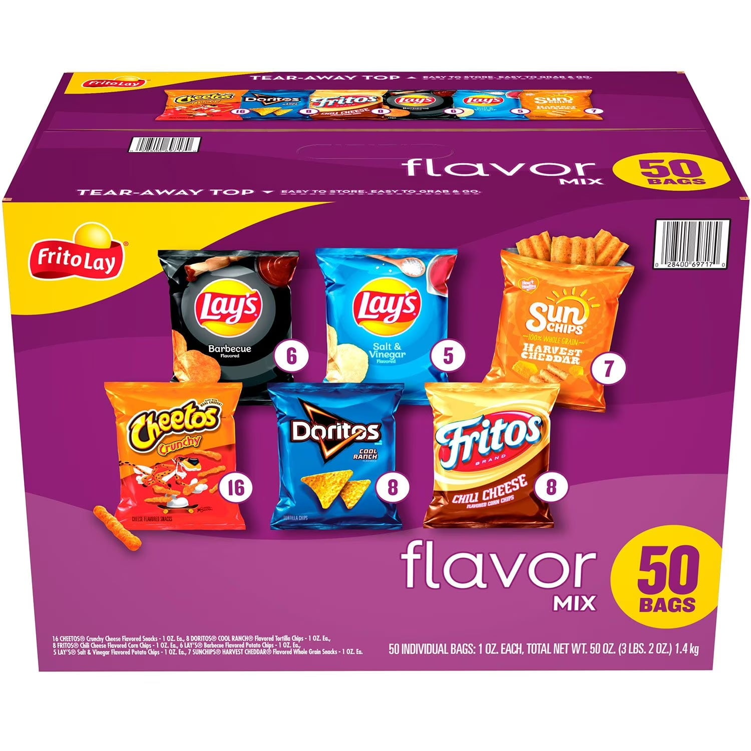 Frito-Lay Flavor Mix Chips, Variety Pack, 50 pk. - Walmart.com