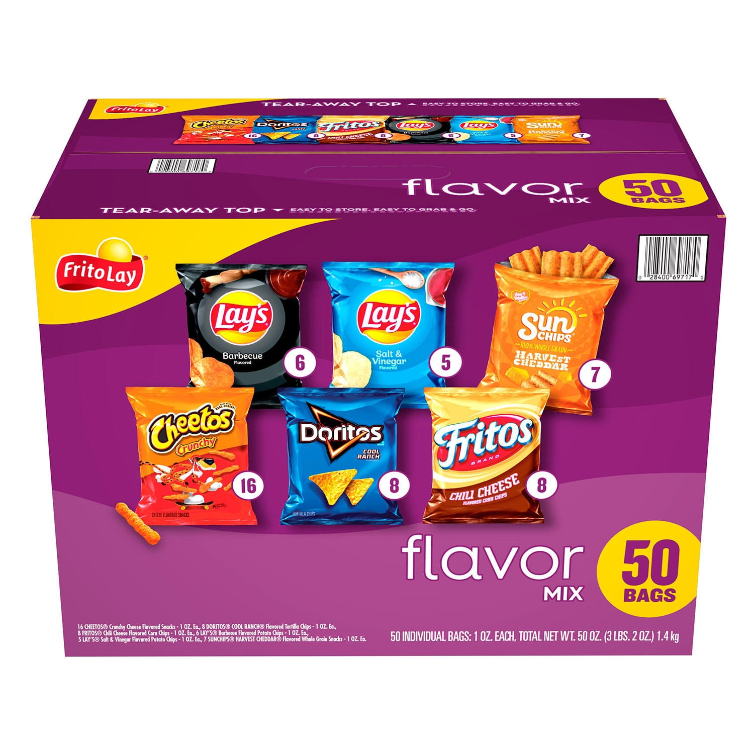 Frito-Lay Flavor Mix Chips, Variety Pack, 50 pk. - Walmart.com