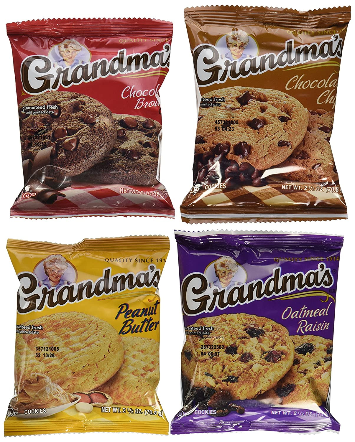 Grandma's Cookie Variety Mix 33 Pack Cookies Snacks Chocolate Chip ...