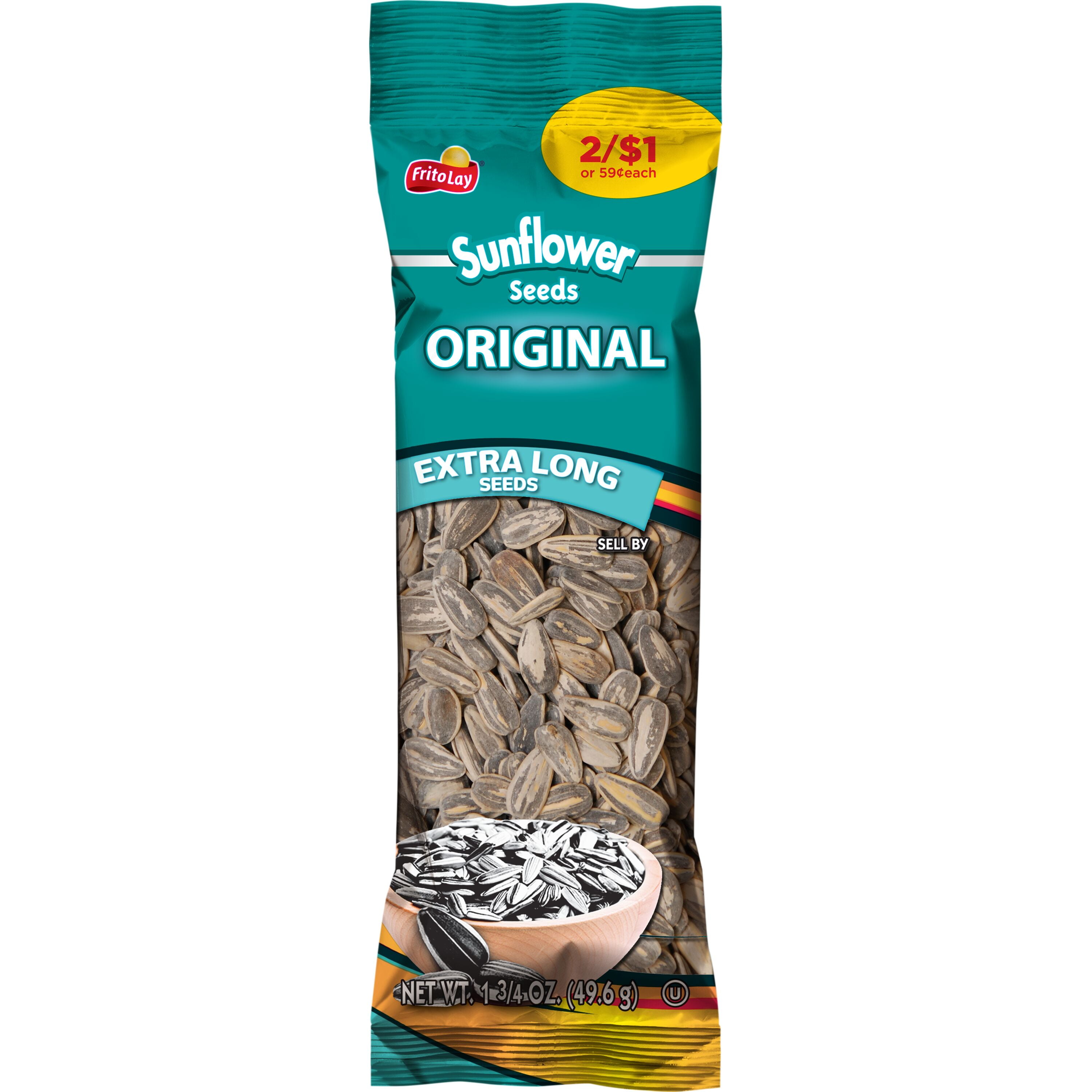 Frito-Lay Original Flavor Extra Long Sunflower Seeds Snacks, 1.75 Ounce ...