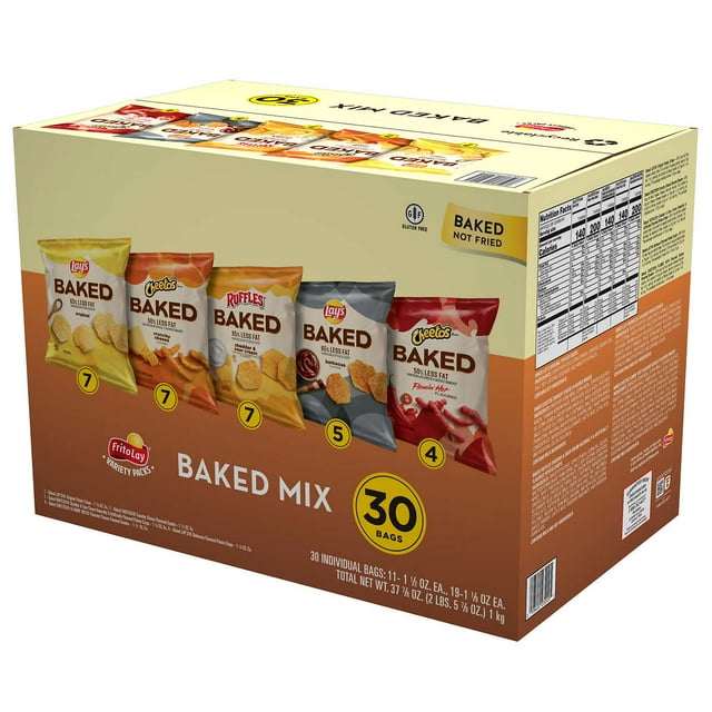 Frito Lay Oven Baked Mix, Variety Pack, 30-count - Walmart.com