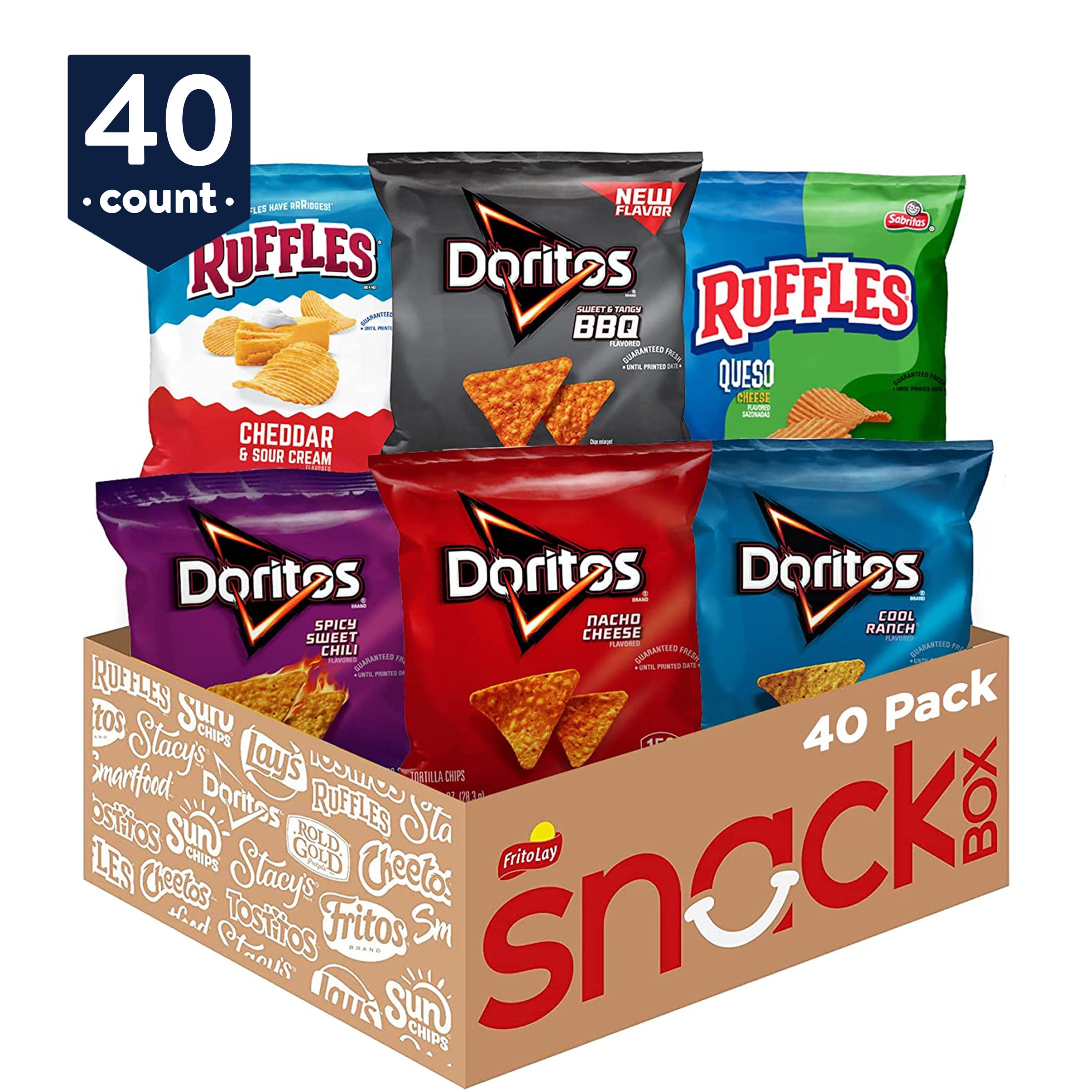 Frito-Lay Ruffles and Doritos Bold Variety Pack, 1 oz bags, 40 count ...